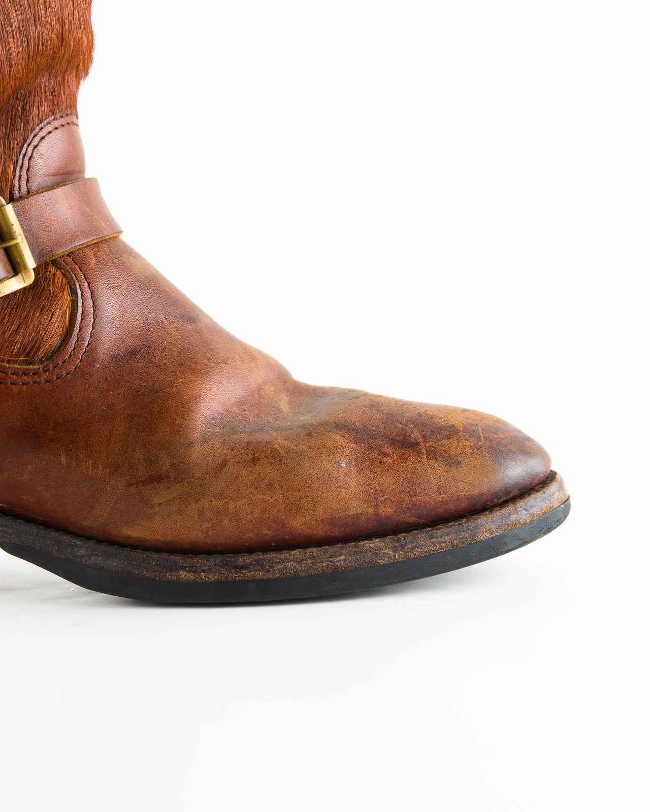 S&S x Attractions 444 Engineer Boot - Brown Horsehair – Standard & Strange