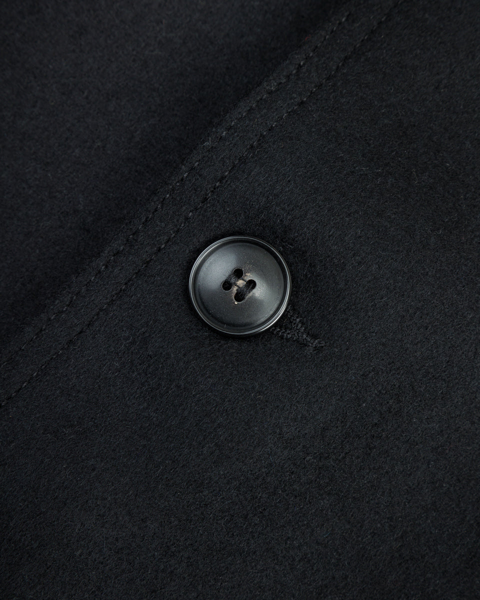 Black Sign 1930s Wool Melton Duce Coat - Midnight Black – Standard ...