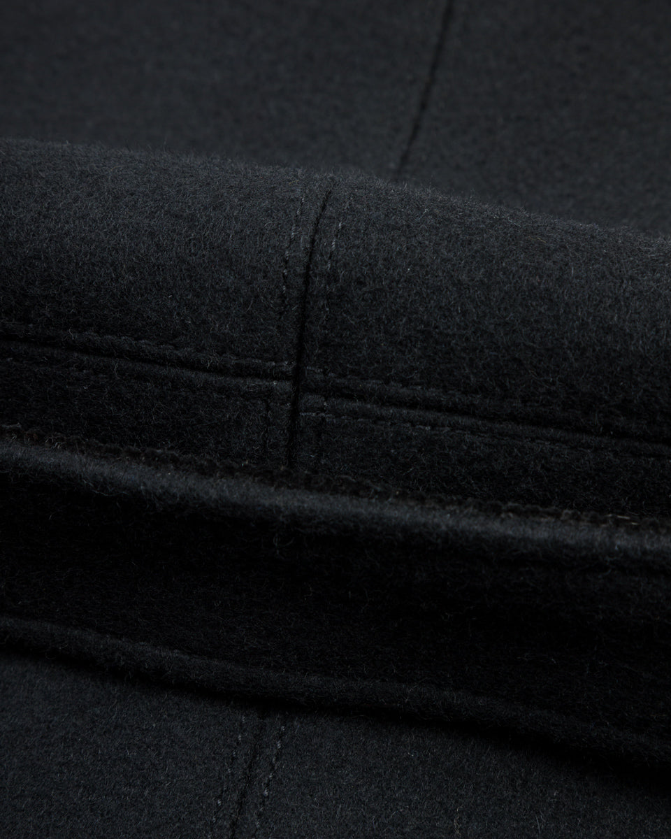 Black Sign 1930s Wool Melton Duce Coat - Midnight Black – Standard ...