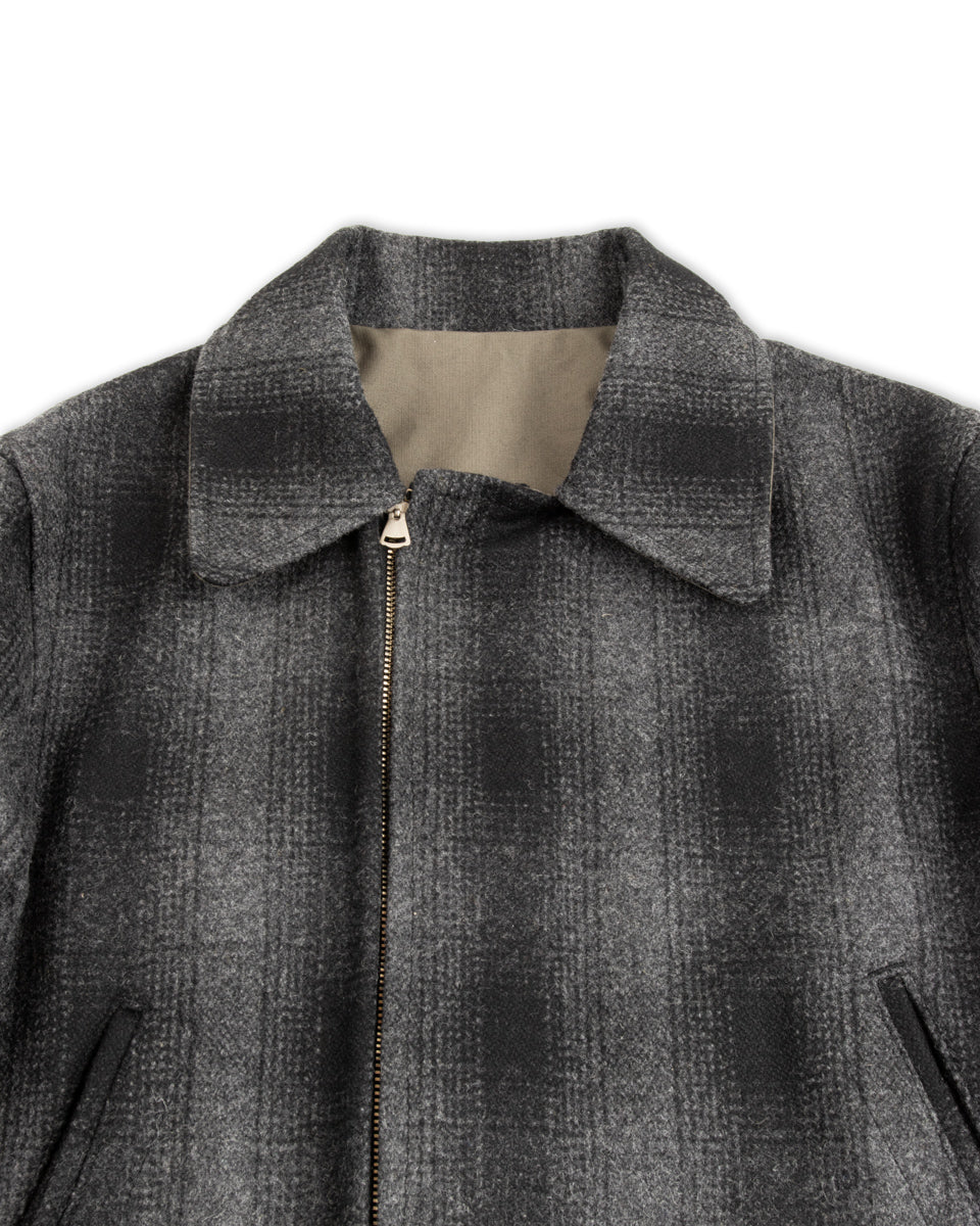 Black Sign 1940s 2-Way Field Jacket - Rat Gray Ombre Check – Standard & Strange