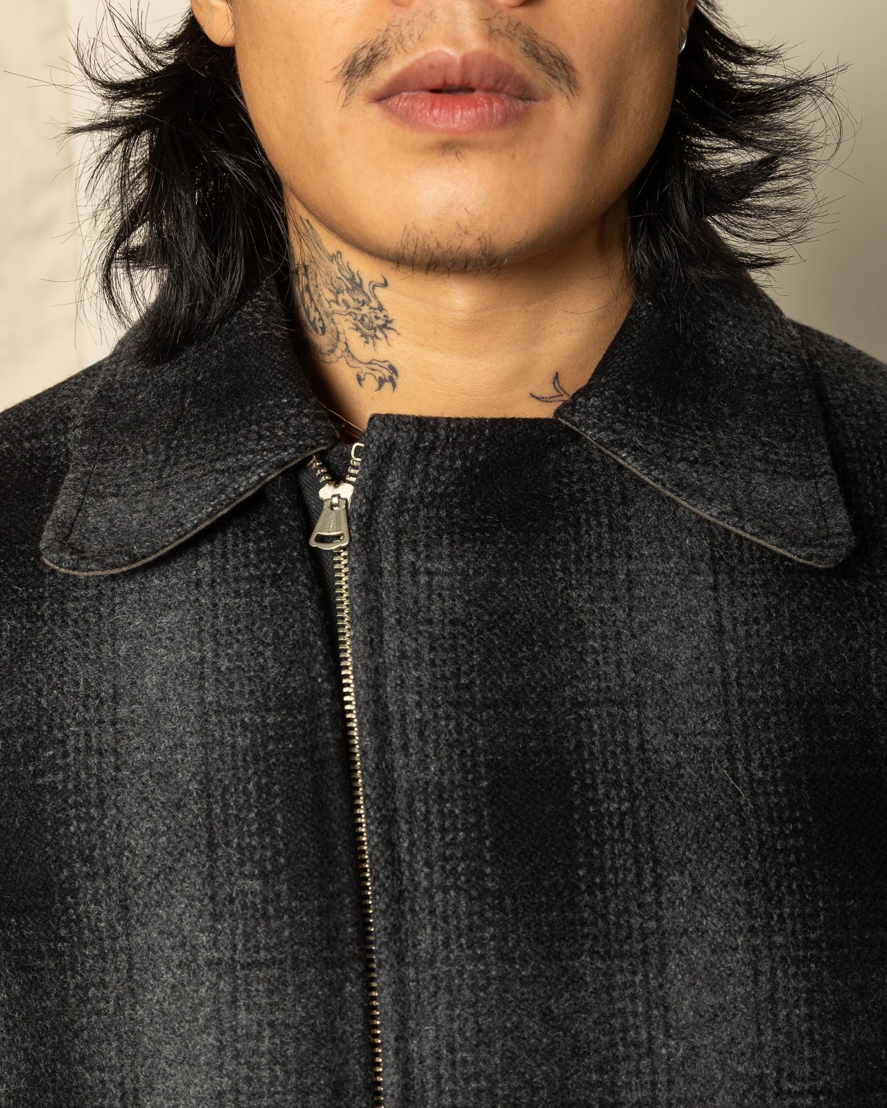 Black Sign 1940s 2-Way Field Jacket - Rat Gray Ombre Check – Standard & Strange