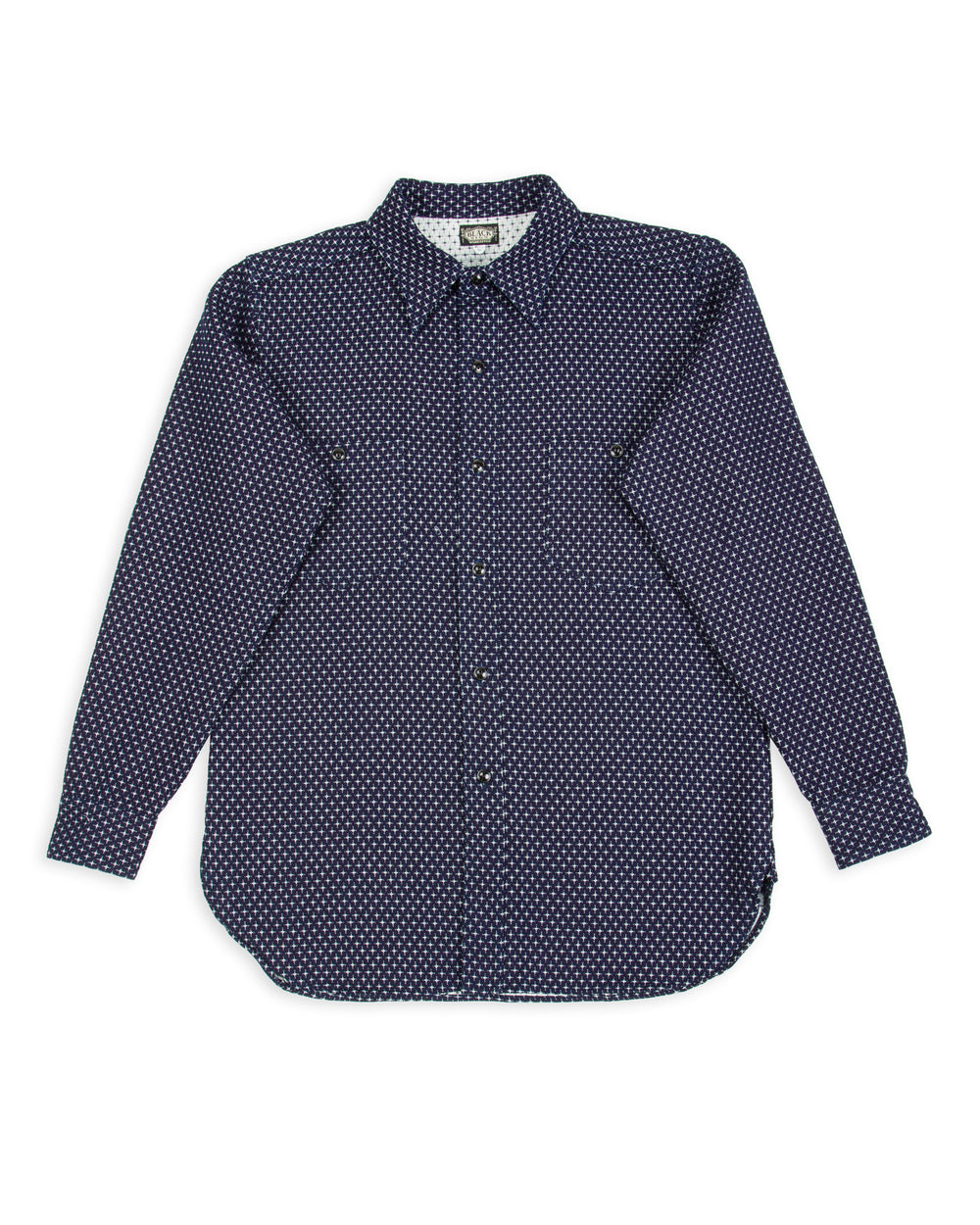 Jacquard Cross Open Pocket Work Shirt - Dark Indigo – Standard & Strange
