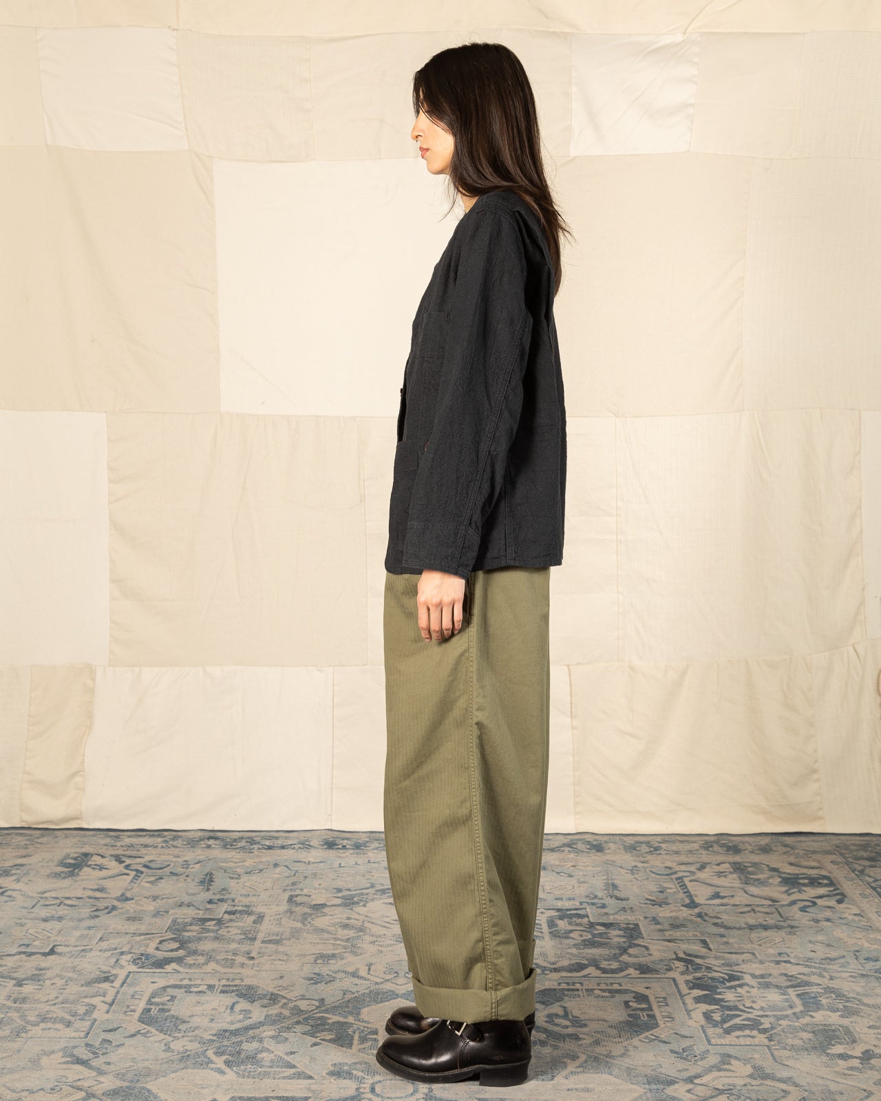 Black Sign Linen Canvas Shooting Jacket - Midnight Black – Standard ...