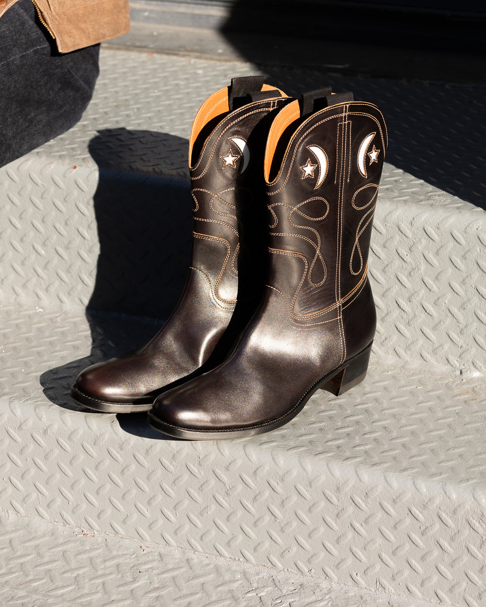 Clinch Boots Cowboy Boot "Horned Moon" - Black Horsehide - HR Last ...