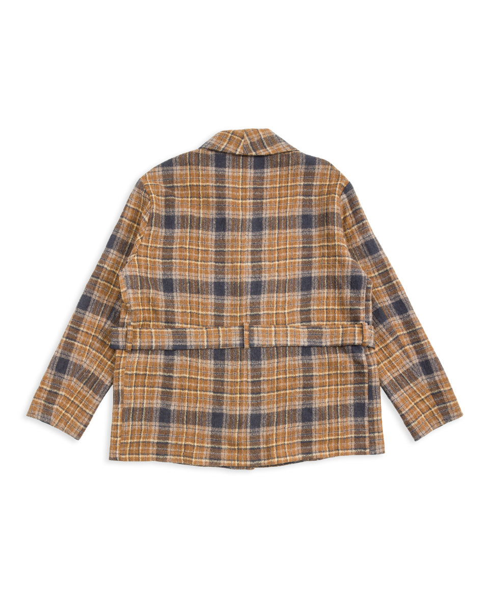 De Bonne Facture Cardigan Jacket - Chestnut Check Crepe – Standard ...