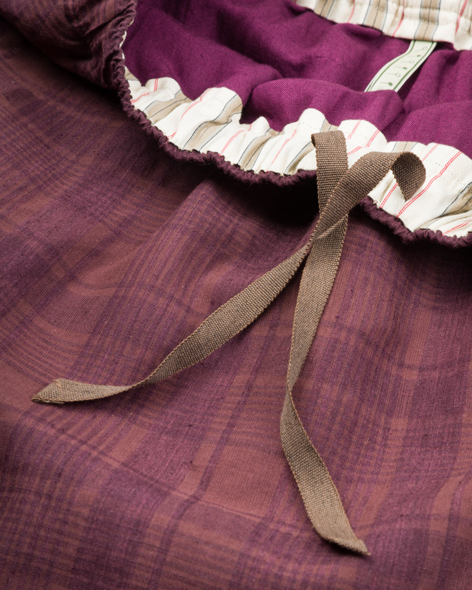 Cotton Linen Check Skirt - Brown – Standard & Strange