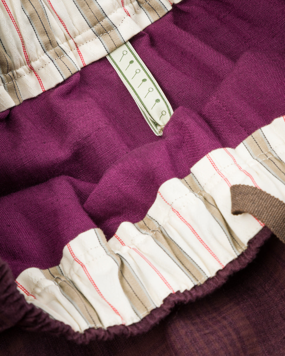 Cotton Linen Check Skirt - Brown – Standard & Strange