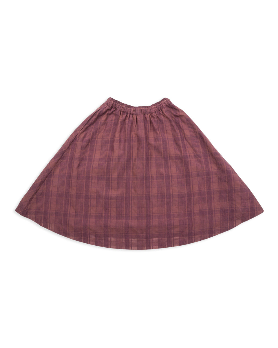 Cotton Linen Check Skirt - Brown – Standard & Strange