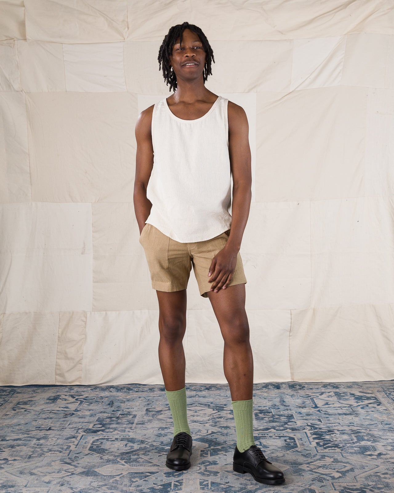 Indi + Ash Ripley Tank - Handwoven Kala Cotton Natural – Standard & Strange