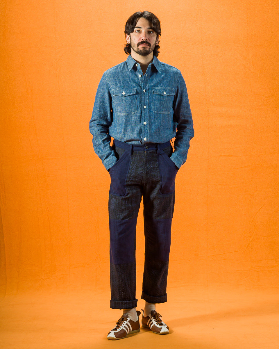 Isaac Pant - Patchwork Iron/Indigo Spacedye – Standard & Strange