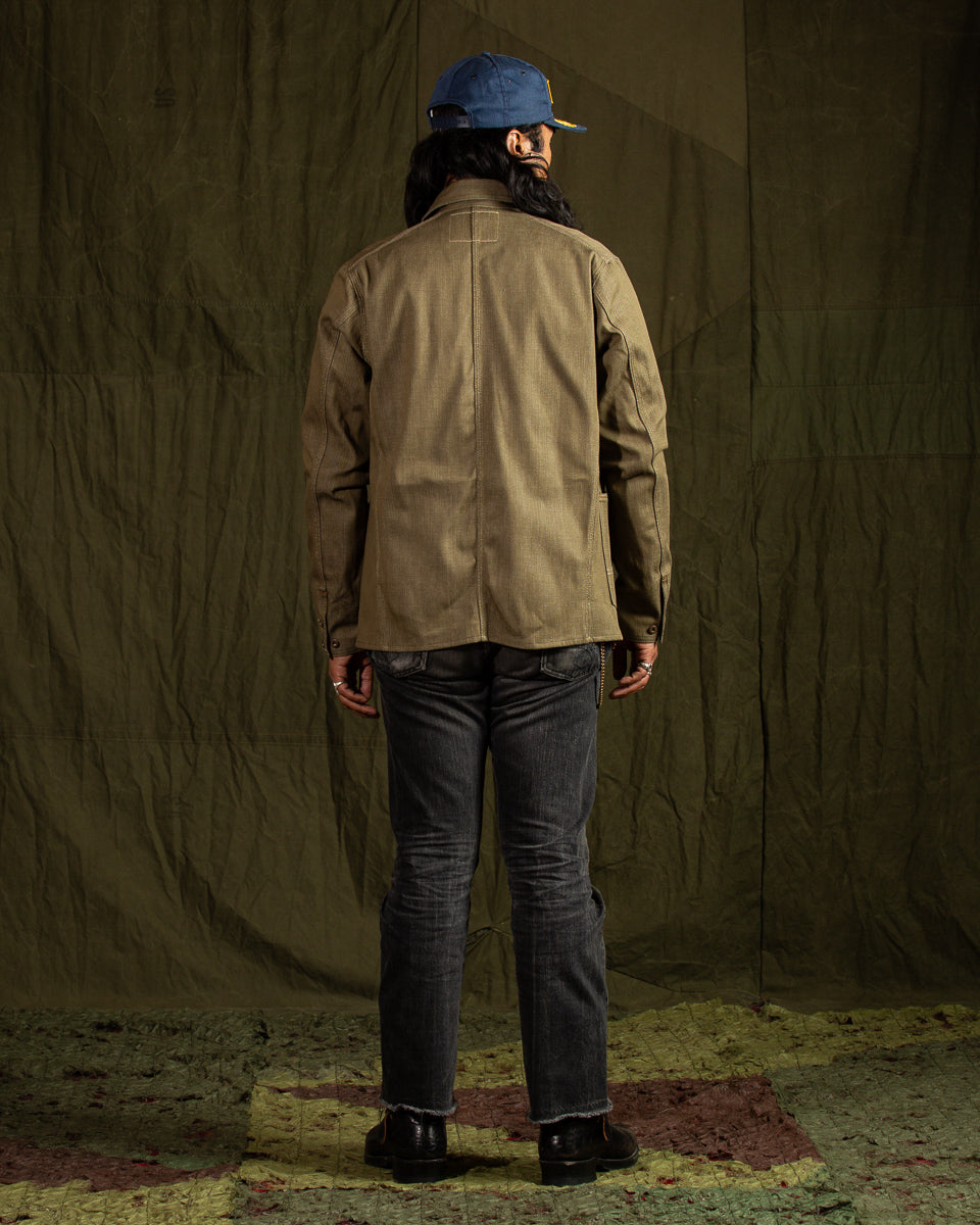 Indigofera Kurt Jacket - Desert Moss Green Selvedge – Standard & Strange