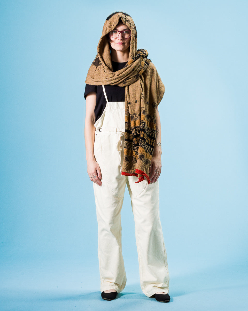 Kapital Fulling Wool Scarf COPTIC SKULL - Beige – Standard & Strange