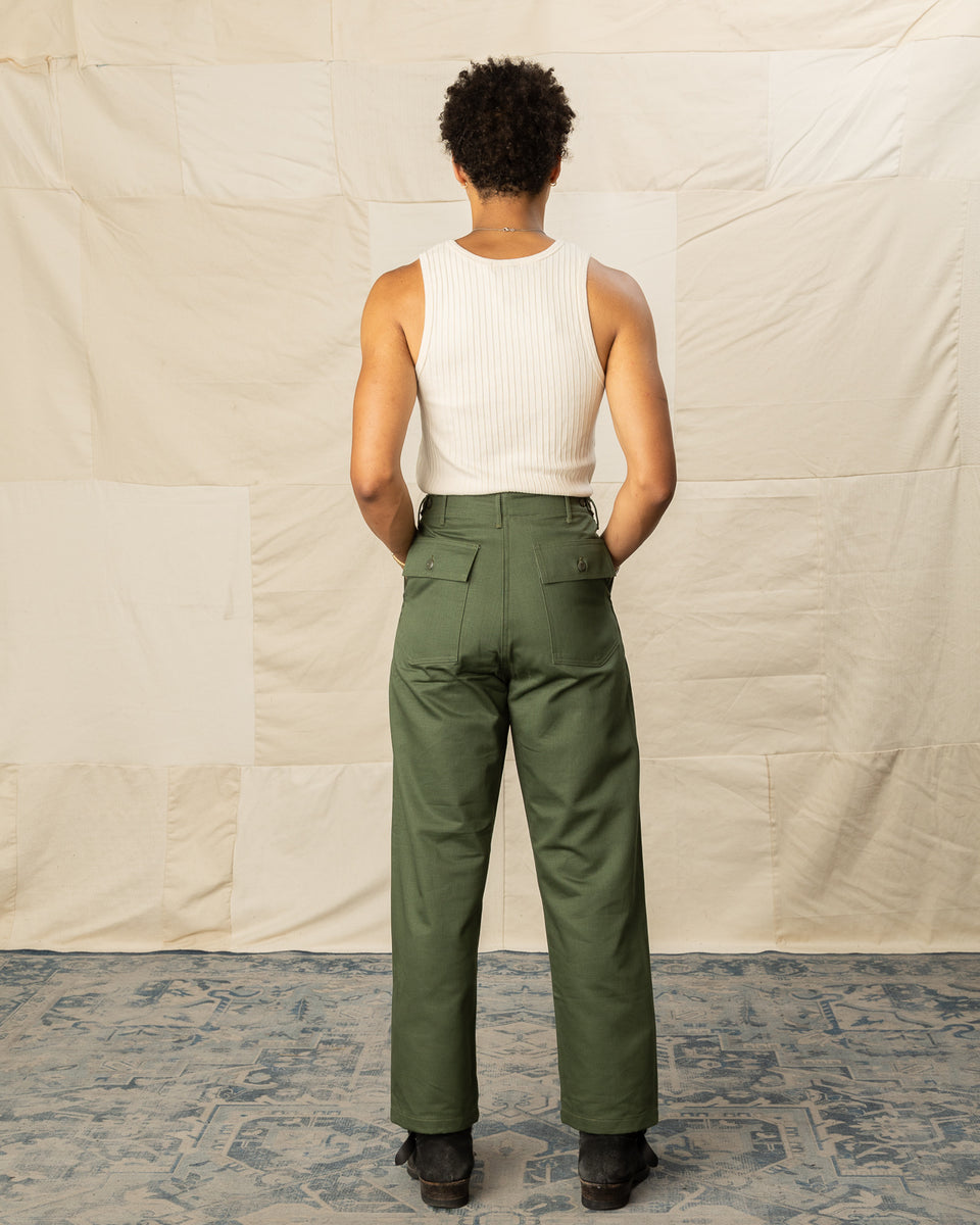 OrSlow High Waist Fatigue Pants - Green – Standard & Strange