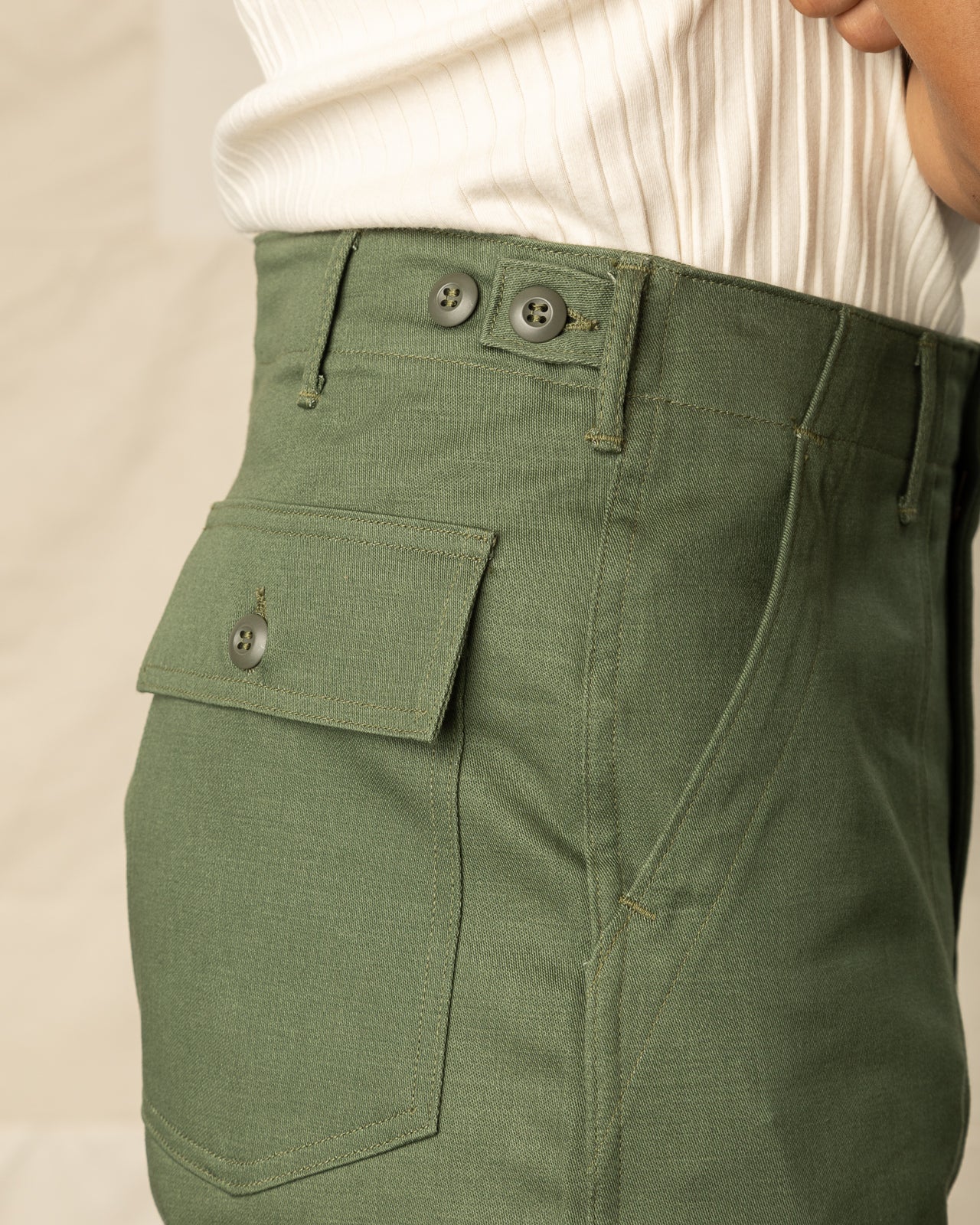 OrSlow High Waist Fatigue Pants - Green – Standard & Strange