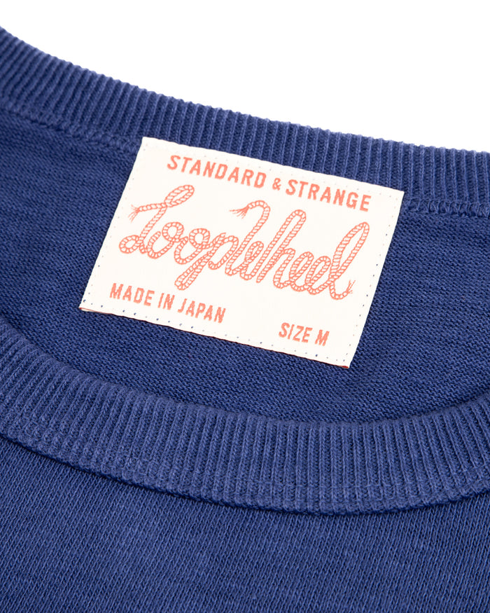 Standard & Strange Wakayama Special Loopwheel Tee - Cobalt Blue