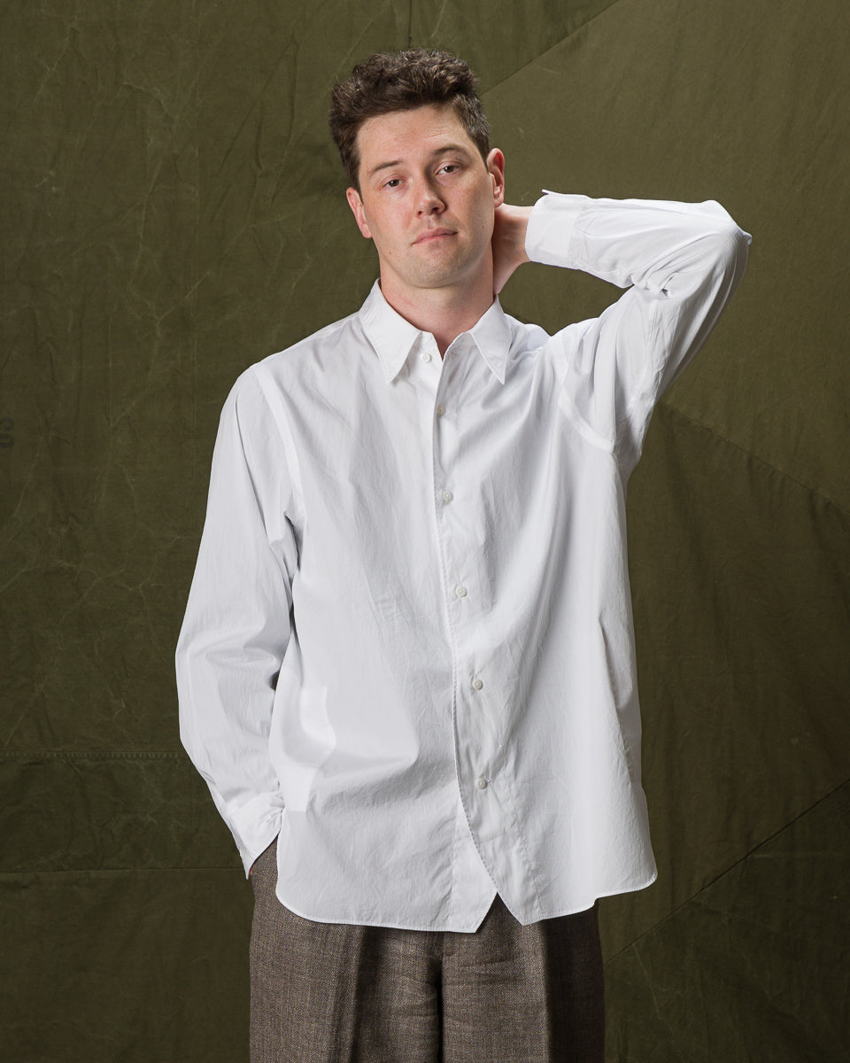 Senui Inside Pockets Shirt - White Broad – Standard & Strange