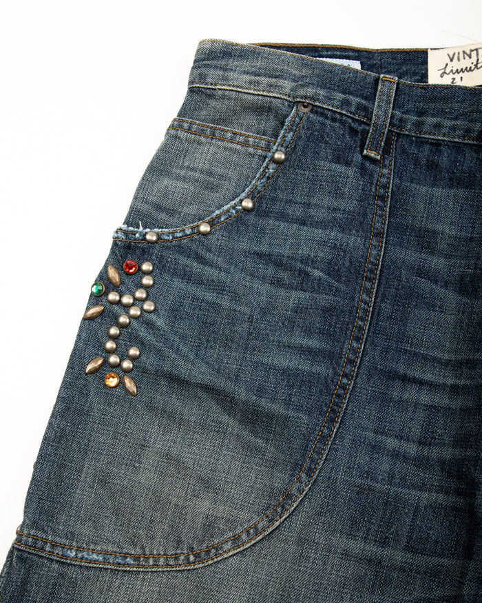 Extra Baggy Studded Jean - Indigo – Standard & Strange