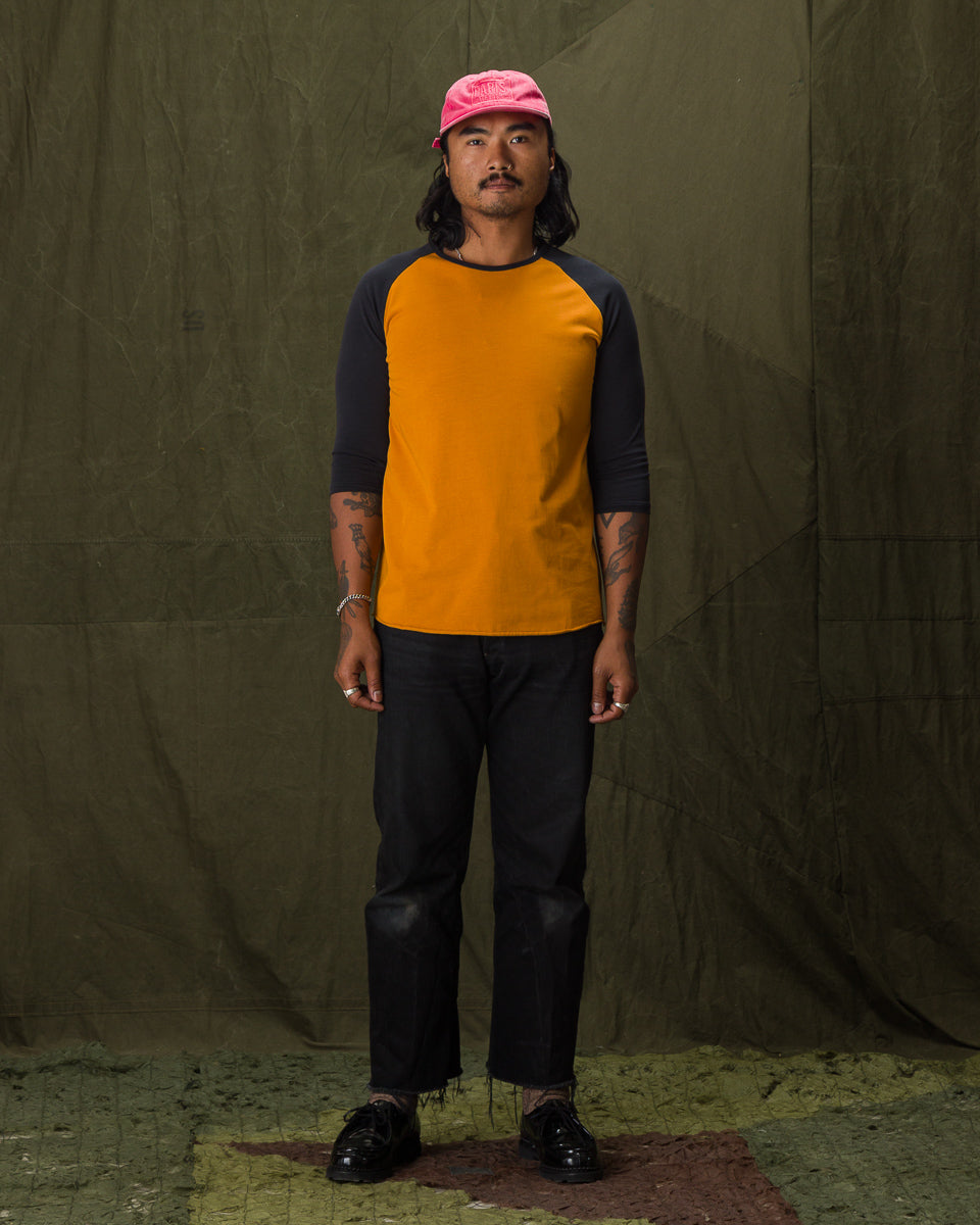 Indigofera Leon Raglan Tee - Orange / Marshall – Standard & Strange