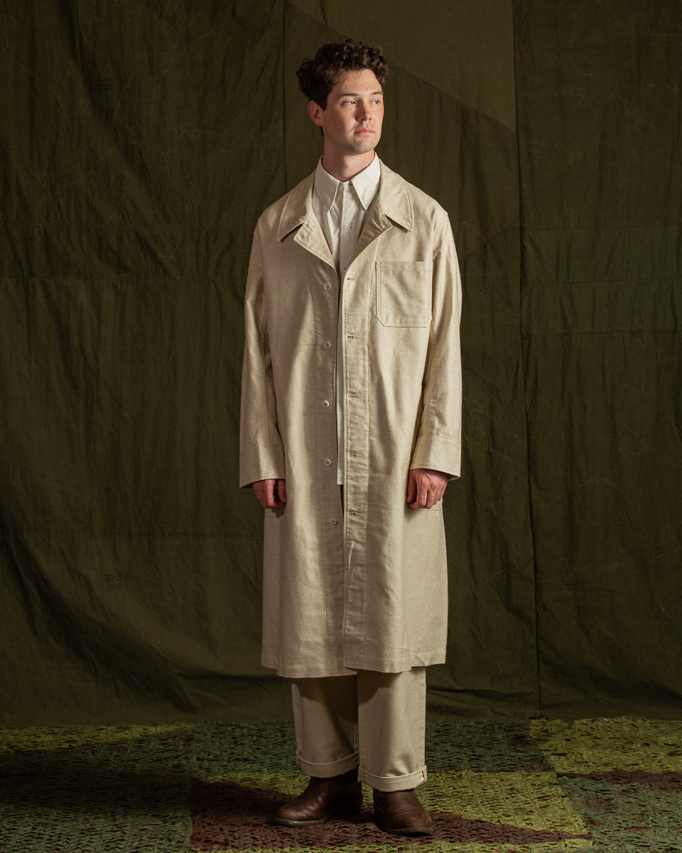 The Real McCoy's Linen Atelier Coat - Beige – Standard & Strange