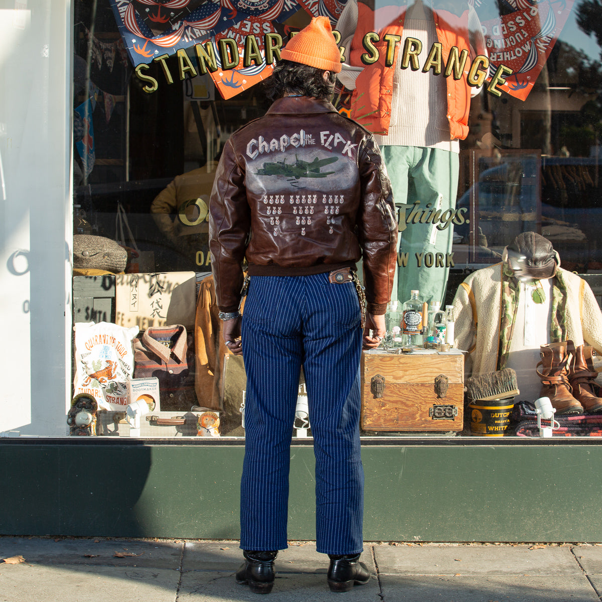 The Real McCoy's Type A-2 Leather Jacket - 100th Bomb Group Chapel in ...
