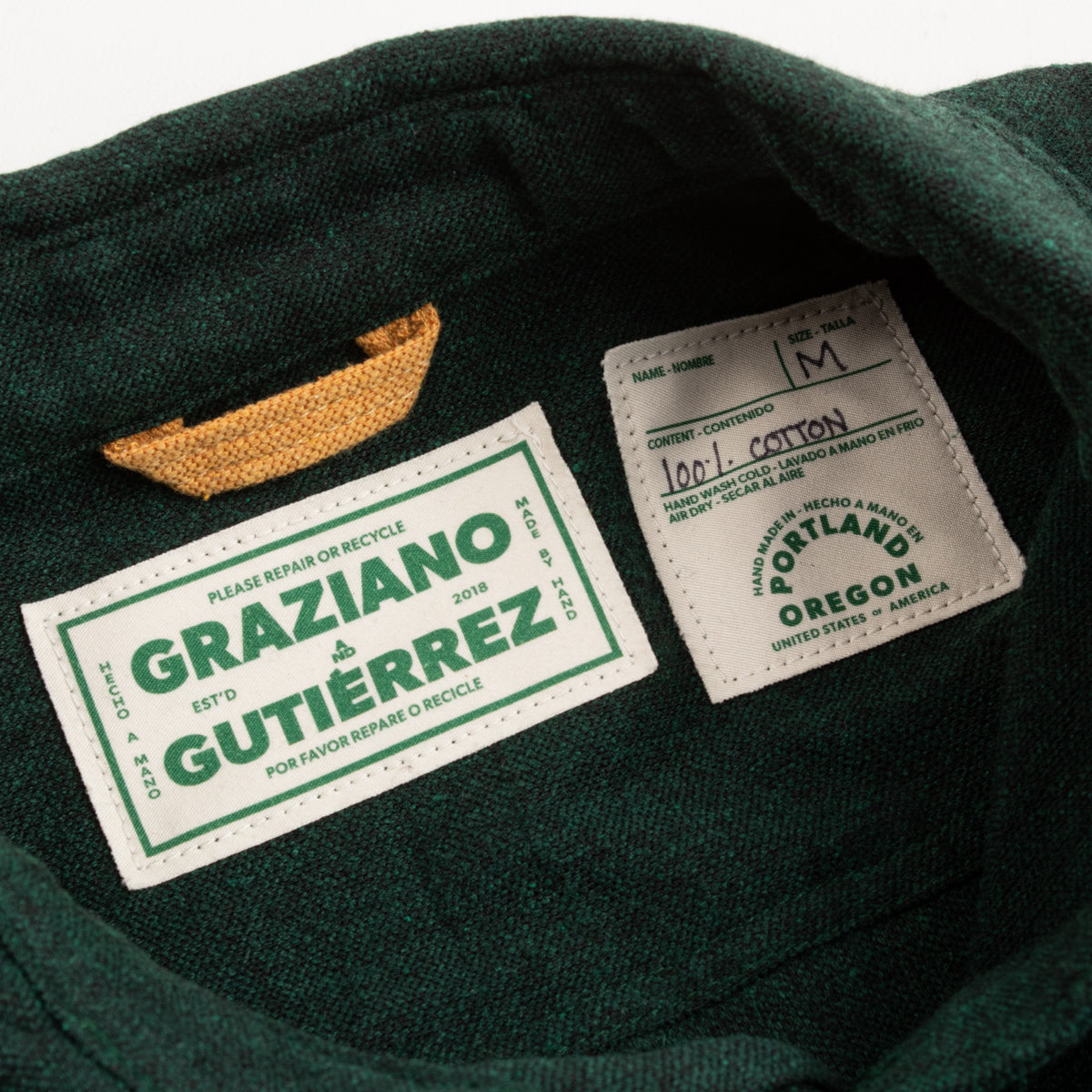 Graziano and Gutiérrez Work-Shirt - Green Striped – Standard & Strange