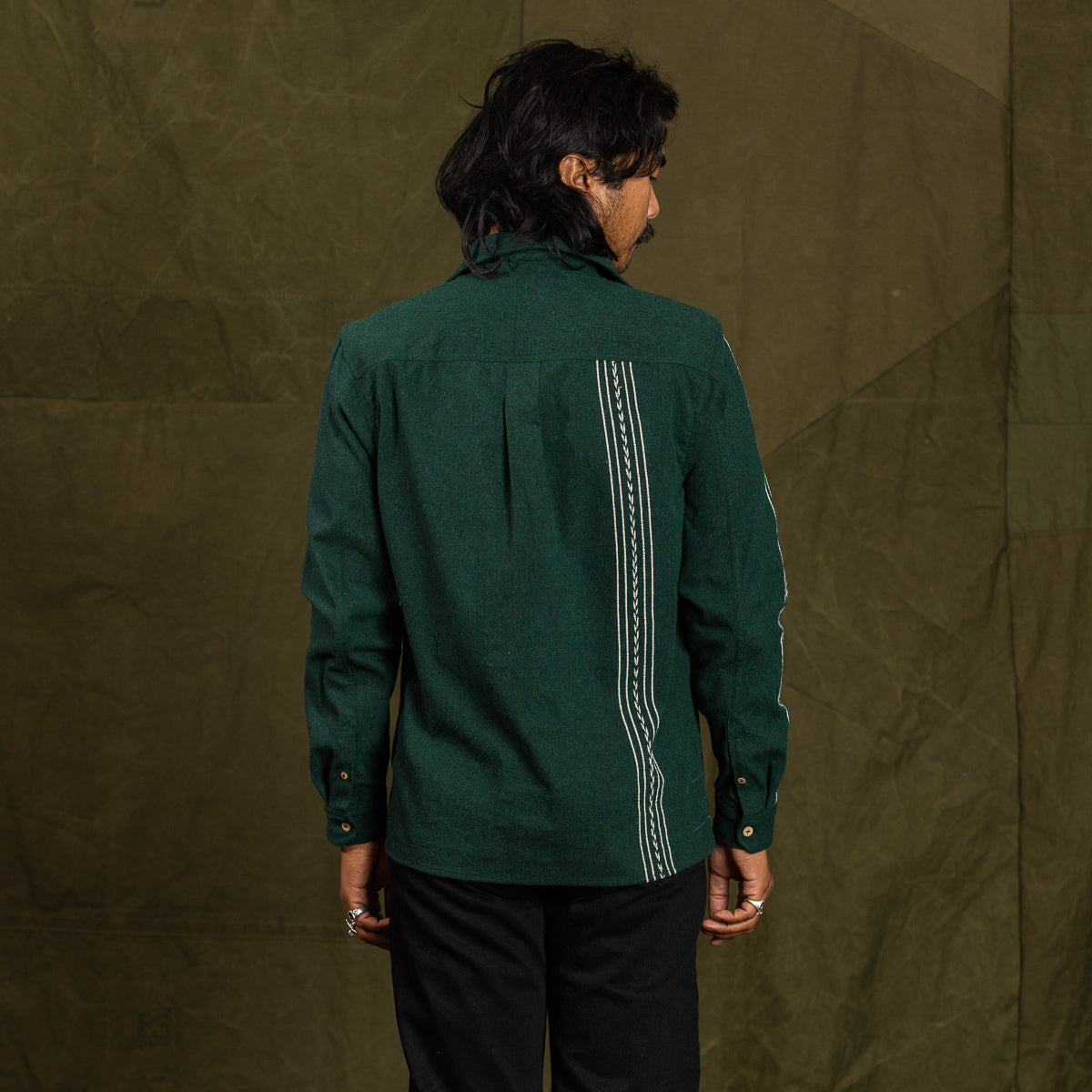 Graziano and Gutiérrez Work-Shirt - Green Striped – Standard & Strange