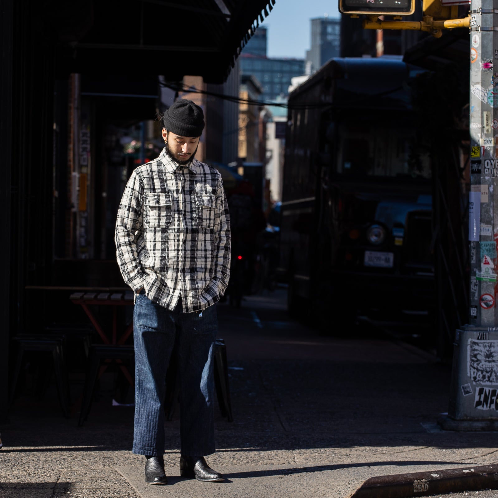 The Real McCoy's 8HU Heavy Weight Flannel Shirt - White – Standard ...