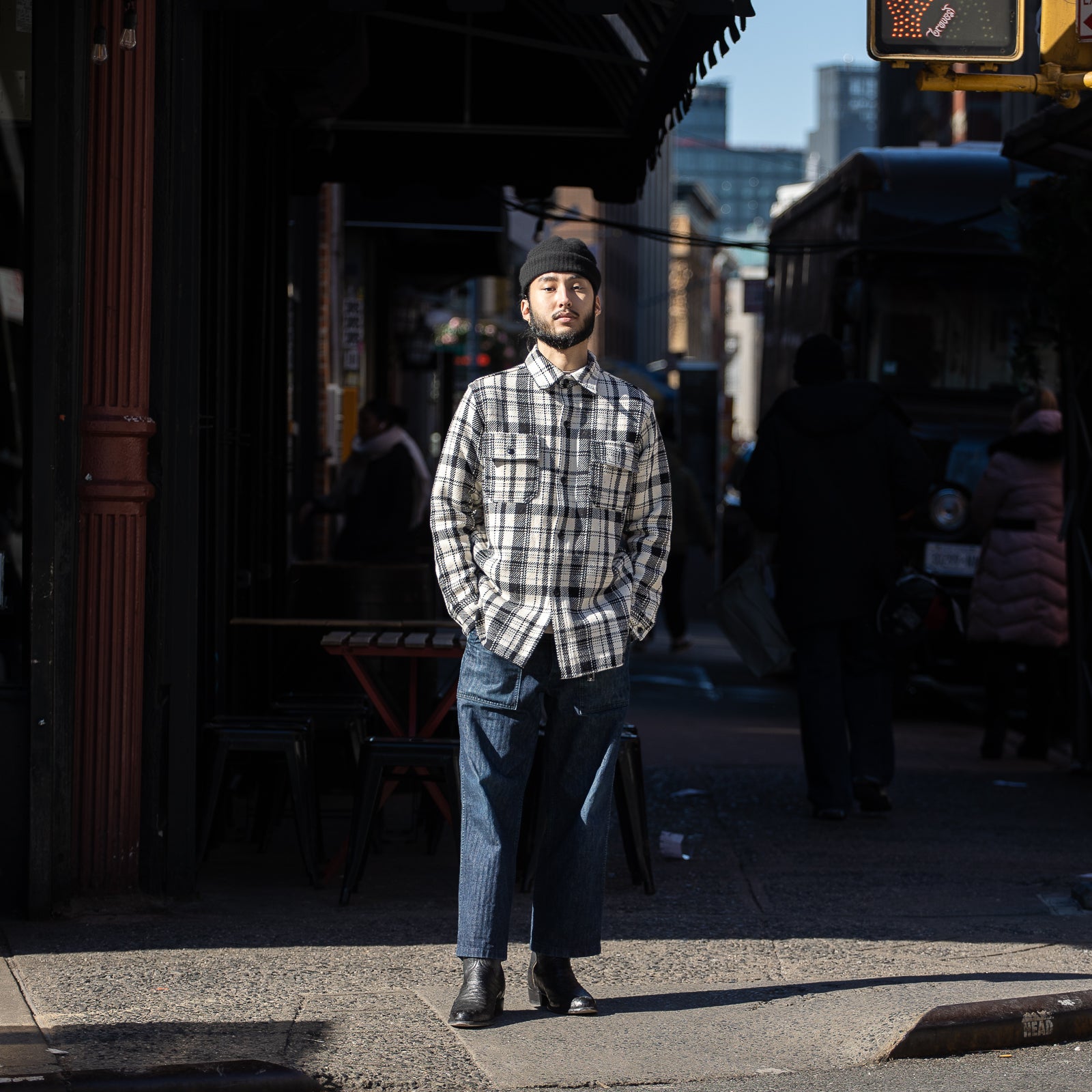 The Real McCoy's 8HU Heavy Weight Flannel Shirt - White – Standard ...