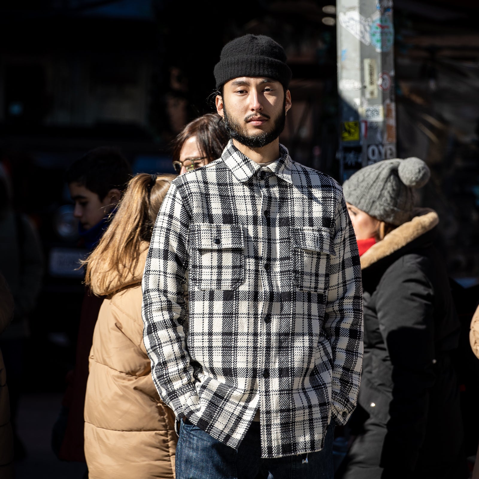 The Real McCoy's 8HU Heavy Weight Flannel Shirt - White – Standard ...