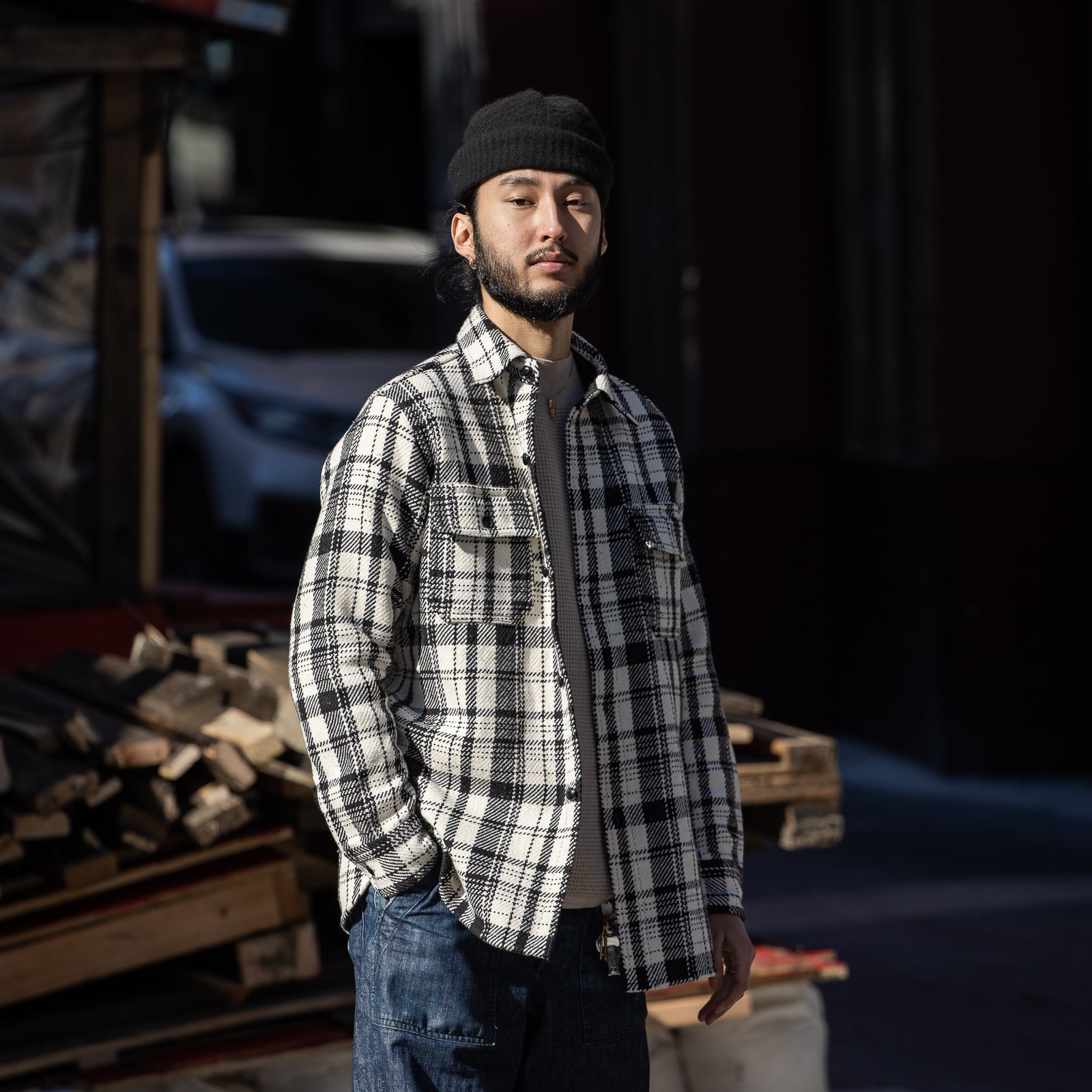 The Real McCoy's 8HU Heavy Weight Flannel Shirt - White – Standard ...