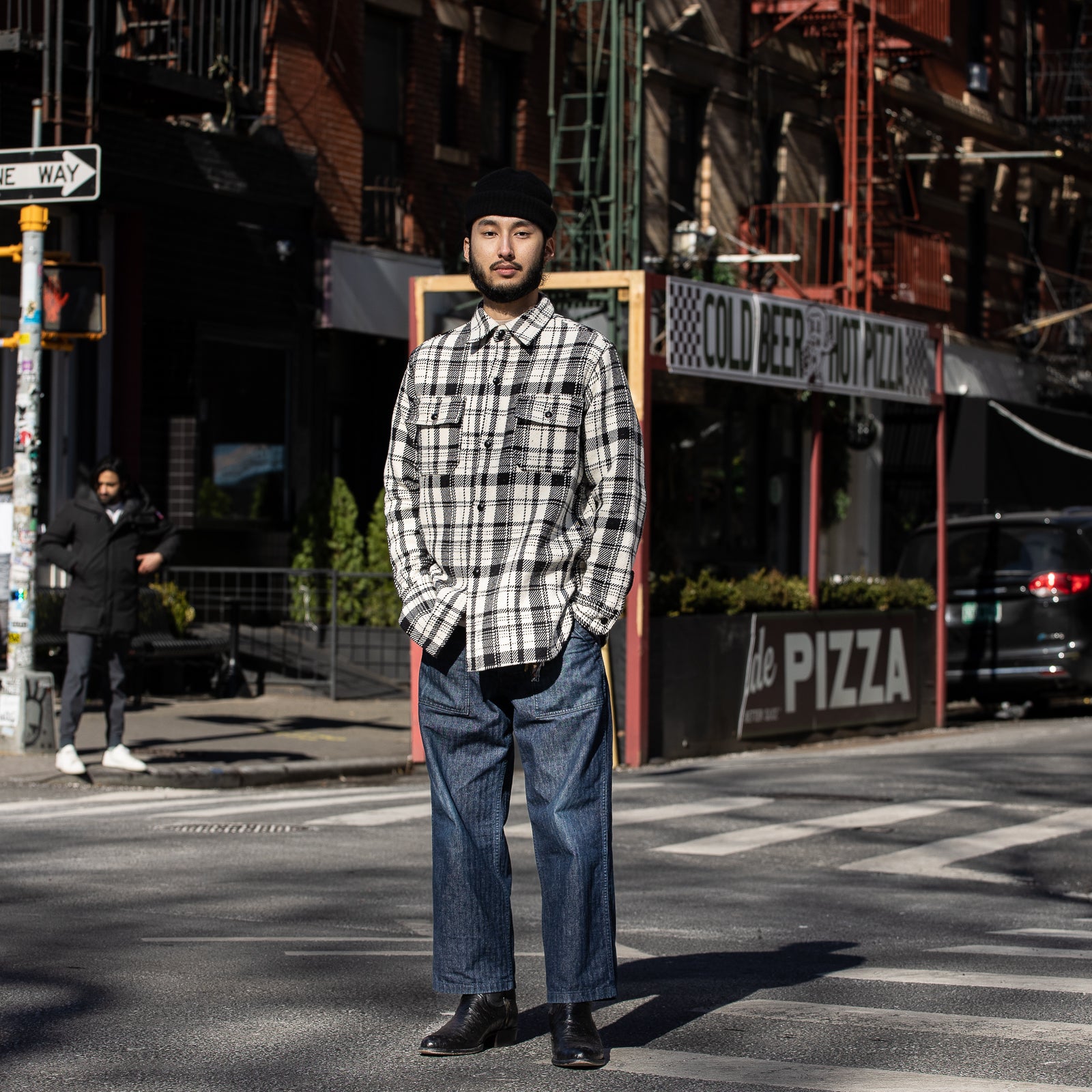 The Real McCoy's 8HU Heavy Weight Flannel Shirt - White – Standard ...