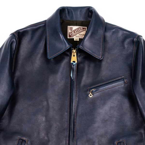 Y'2 Leather Indigo Dyed Horsehide Single Riders Jacket (IR-42 ...
