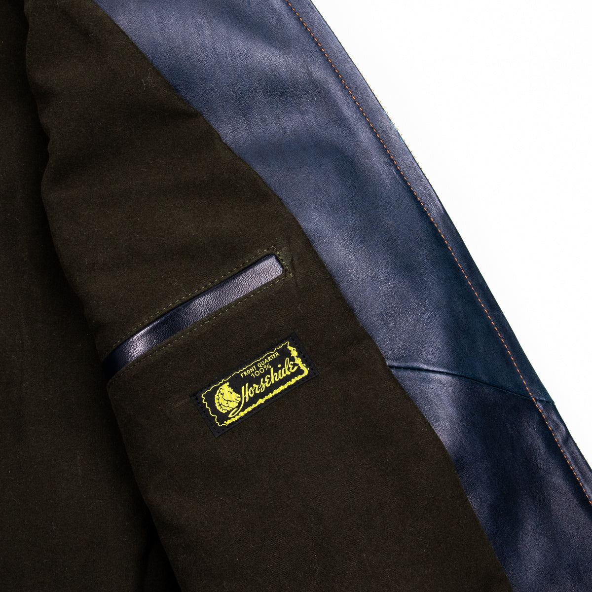 Y'2 Leather Indigo Dyed Horsehide Single Riders Jacket (IR-42 ...