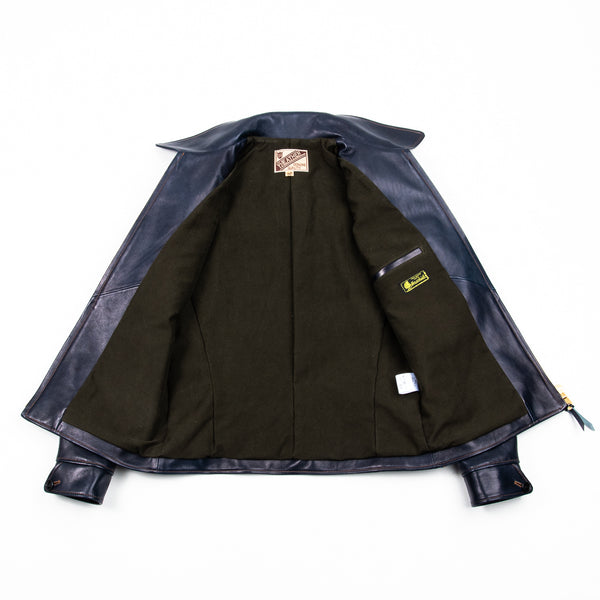 Y'2 Leather Indigo Dyed Horsehide Single Riders Jacket (IR-42 ...