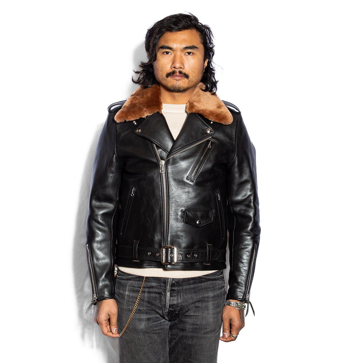 Y'2 Leather Sumi Dyed Horse Double Riders Jacket (SHR-58) – Standard ...