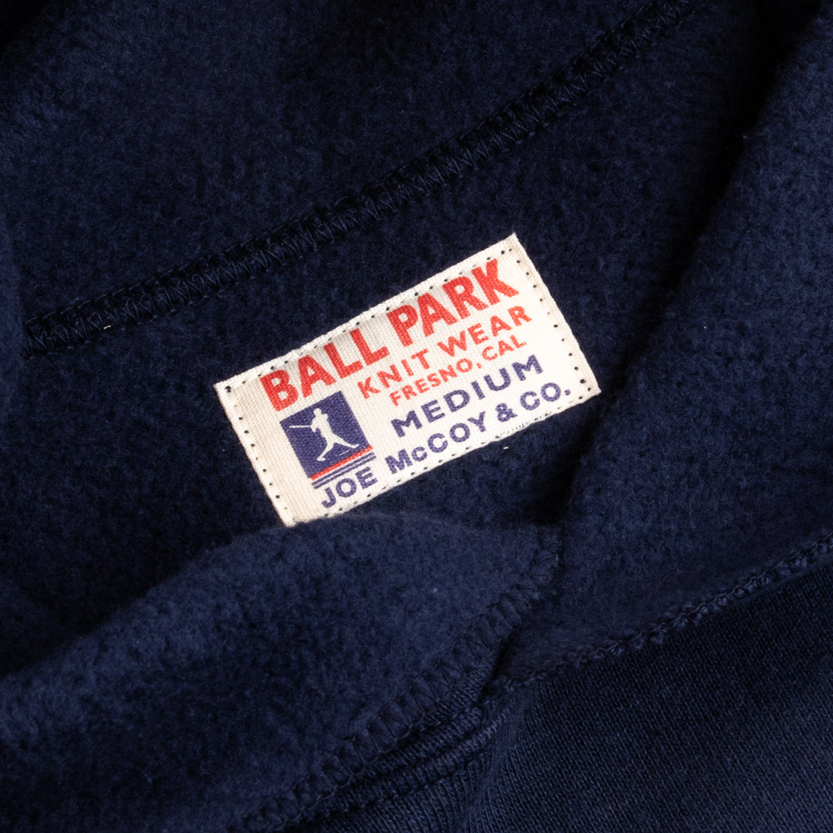 The Real McCoy's Boxing Glove Pocket Hooded Sweatshirt - Navy ...